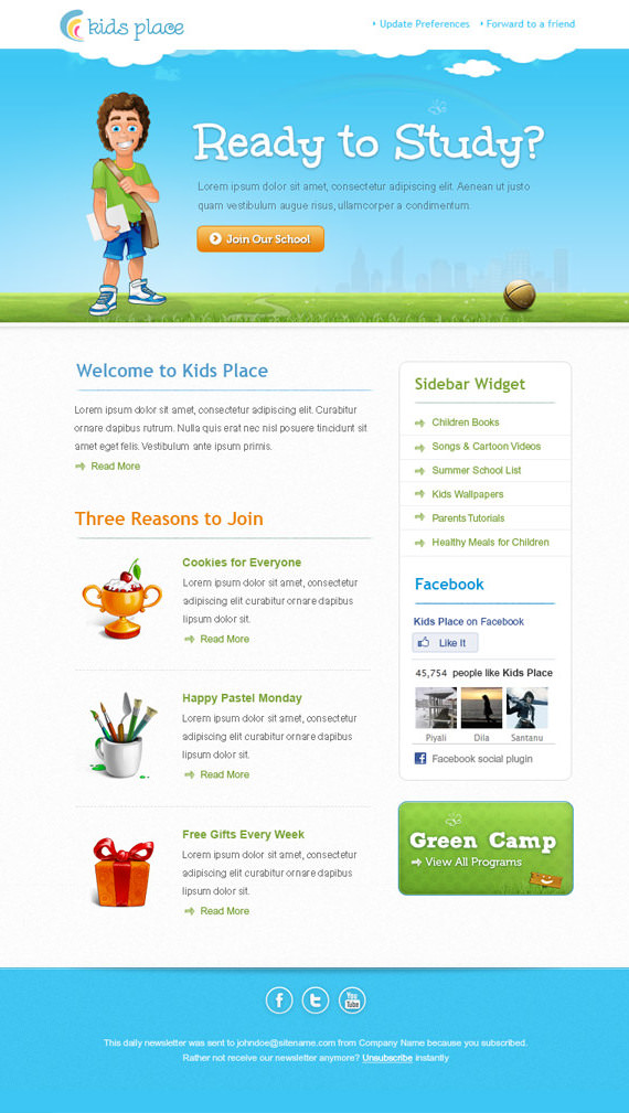 FREE 25+ HTML and PSD Email Newsletters in PSD | Vector EPS