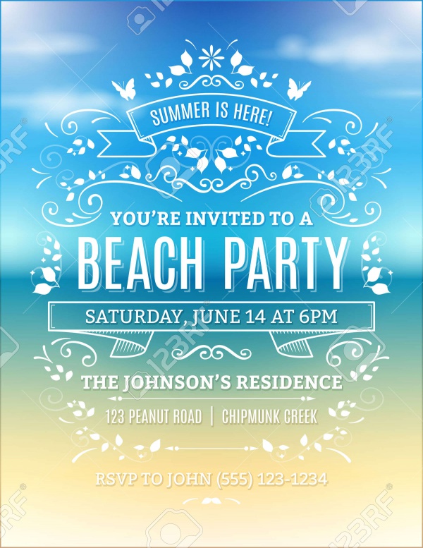 FREE 20 Beautiful Beach Party Invitation Designs In PSD Vector EPS FREE 20 Beautiful Beach Party Invitation Designs In PSD Vector EPS