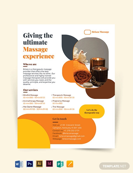 FREE 24 Stunning Massage Flyer Templates In MS Word PSD Vector EPS 