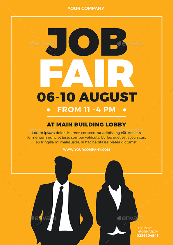 FREE 25 Beautiful Job Fair Flyer Templates In PSD Vector EPS 