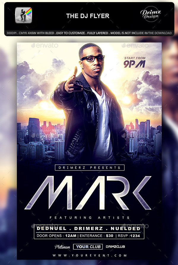 FREE 18 Stylish DJ Flyer Templates In MS Word PSD AI Pages 
