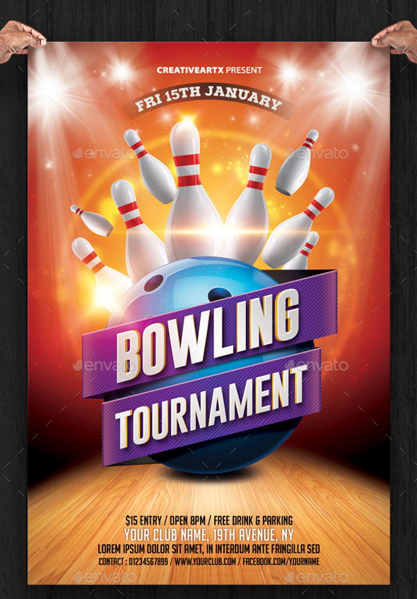 Bowling Flyer Free Template
