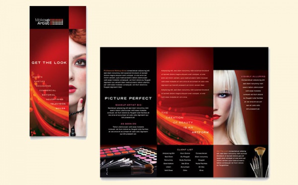 Makeup Artist Brochure Template Free Printable Templates