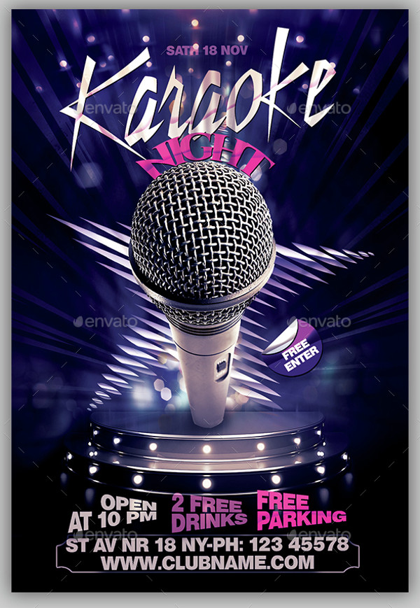 FREE 23 Awesome Karaoke Flyer Templates In PSD Vector EPS InDesign 