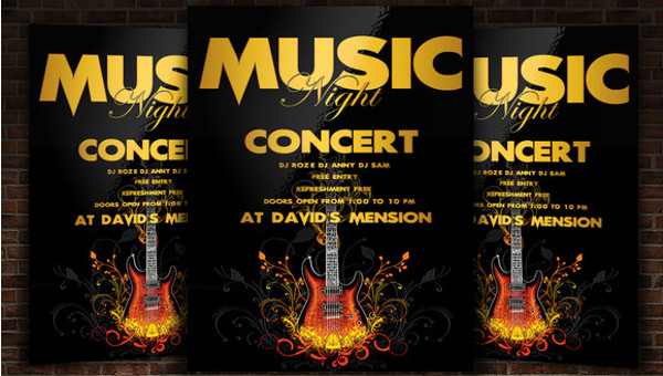 Free Concert Poster Template Photoshop Database
