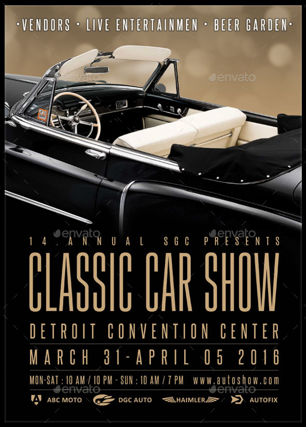 FREE 24 Modern Car Show Flyer Designs In AI PSD InDesign MS Word 