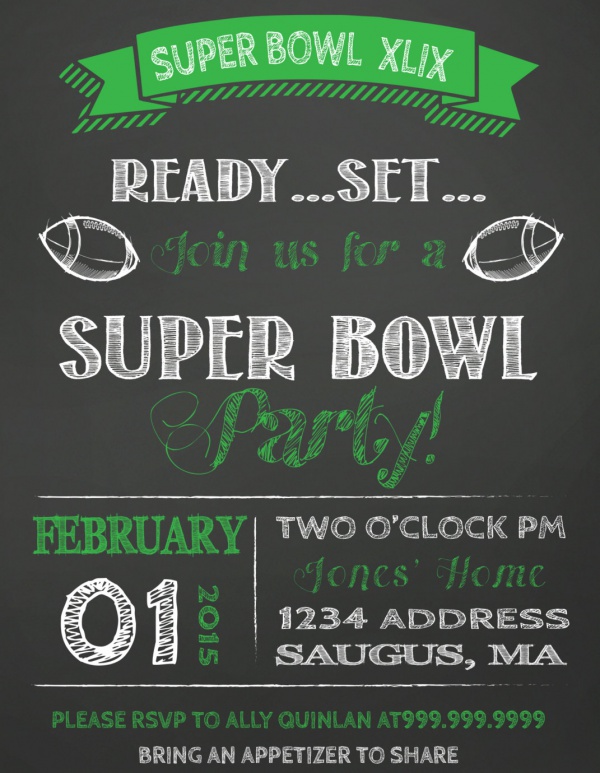 FREE 18 Super Bowl Invitation Designs In PSD Vector EPS