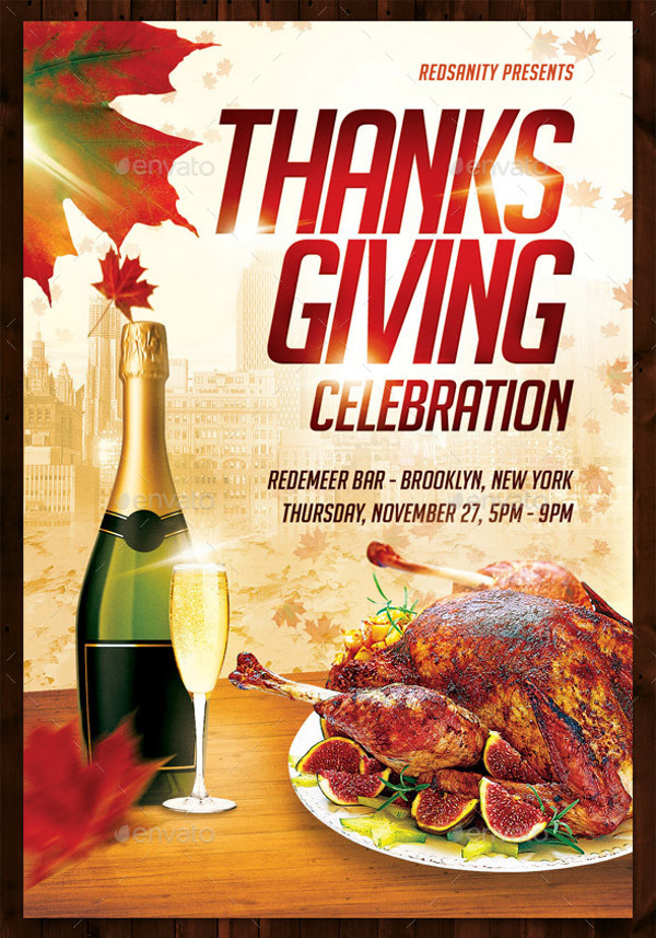 FREE 23 Thanksgiving Flyer Designs In PSD AI InDesign MS Word 