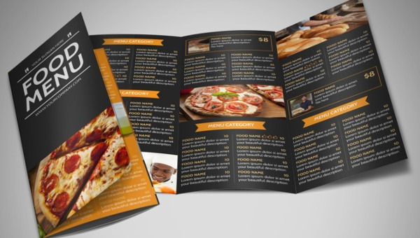 Menu Brochure Template Free Database