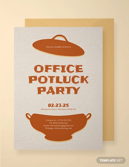Potluck Invitation Template Free Printable Printable Templates