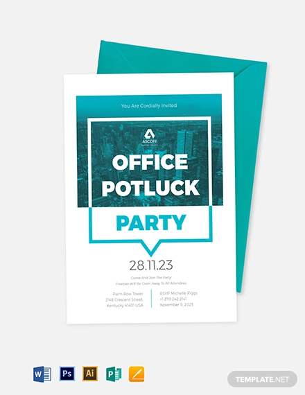 FREE 15 Awesome Potluck Invitation Designs In PSD AI MS Word 