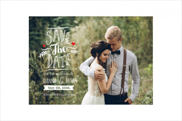 Photoshop Template E102 Save Our Date Engagement Announcement INSTANT 