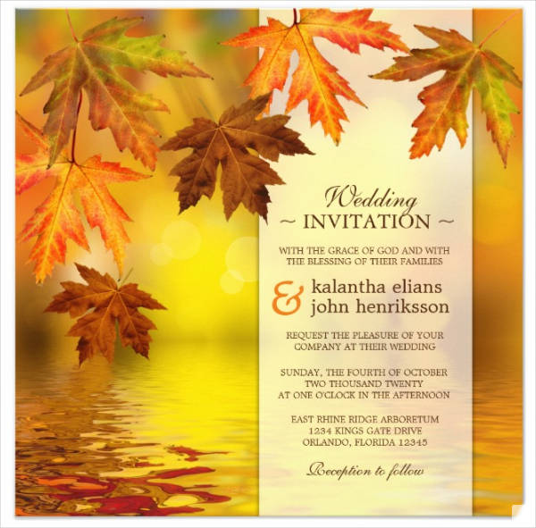 FREE 15+ Fall Wedding Invitation Designs in PSD | Vector EPS | AI ...