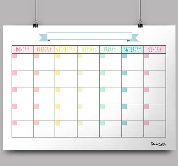 FREE 9 Blank Calendarsin PSD AI