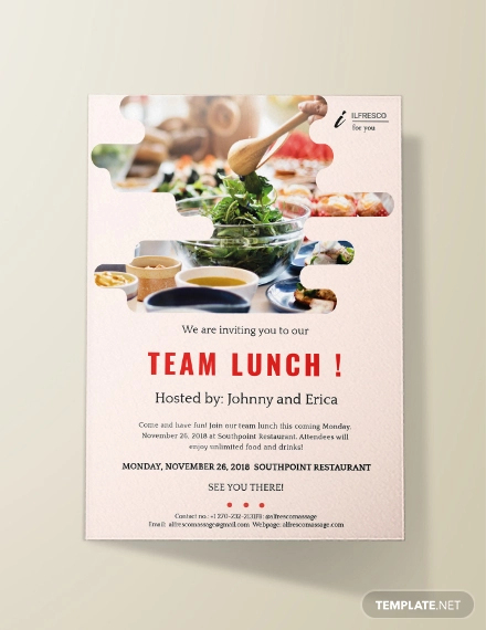 FREE 10 Formal Lunch Invitation Designs In Vector EPS AI Pages 