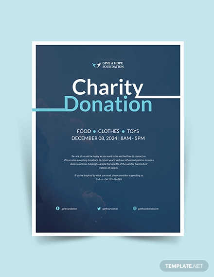 FREE 20 Designs For Donation Flyers In MS Word PSD AI Vector EPS 